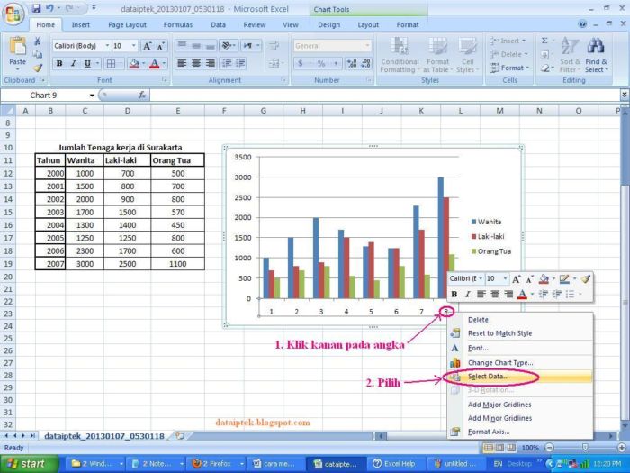 Belajar membuat grafik di Excel | WWW DATA IPTEK | Elektronika ...