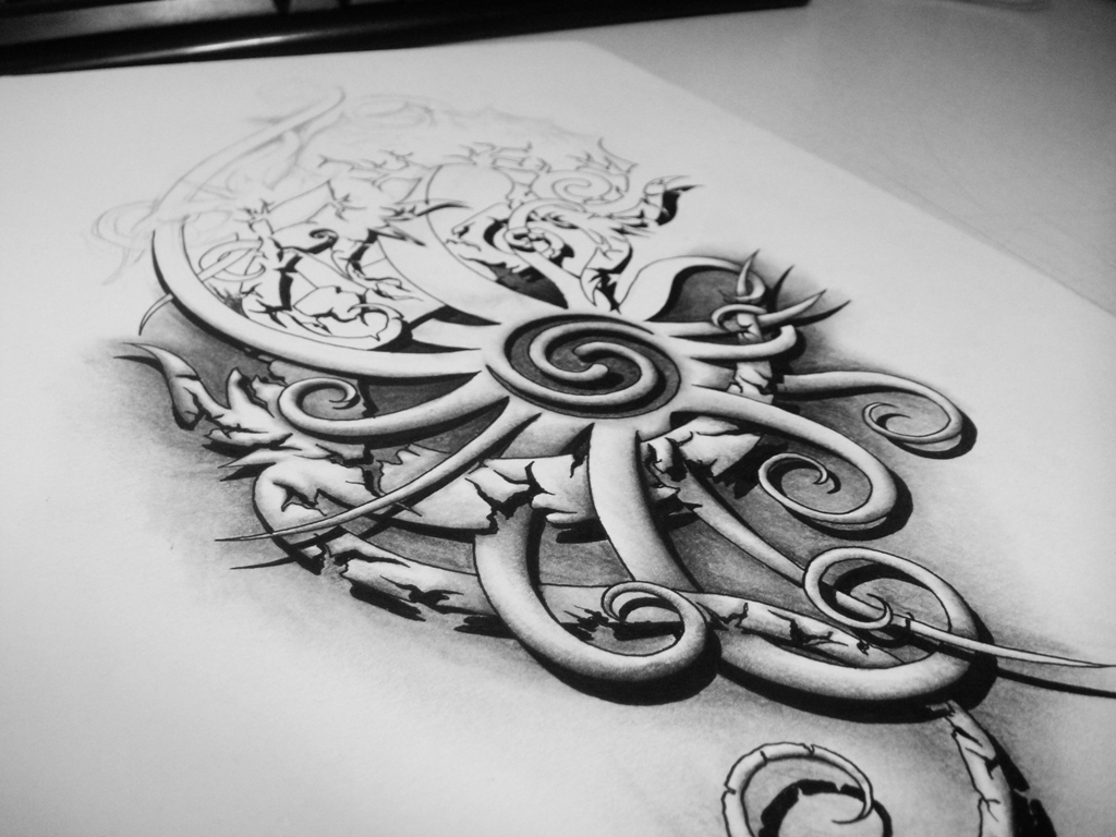 Sylvester Juli Artworks: Cracking Dragon Borneo Tribal ( BTF_31 )