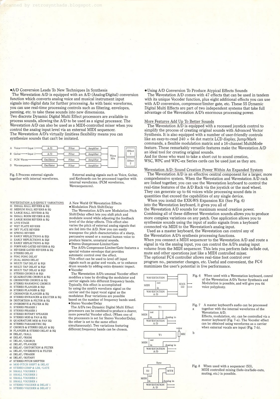 Retro Synth Ads: Korg Wavestation & Wavestation A/D brochure, 1991