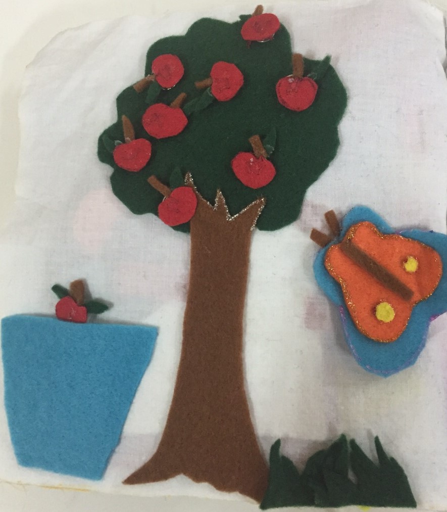 HOME TALENTS: APPLE TREE QUIET BOOK PAGE