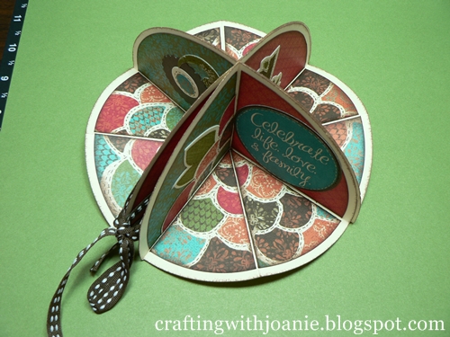 Crafting with Joanie: Circle Pop Up Card using Stella Paper