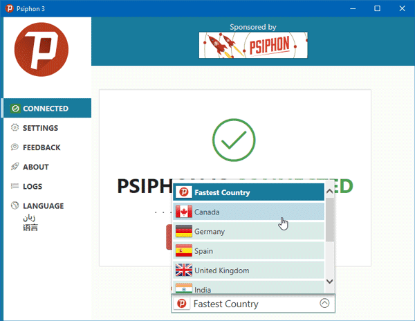 Android & PC: Psiphon 3 for PC