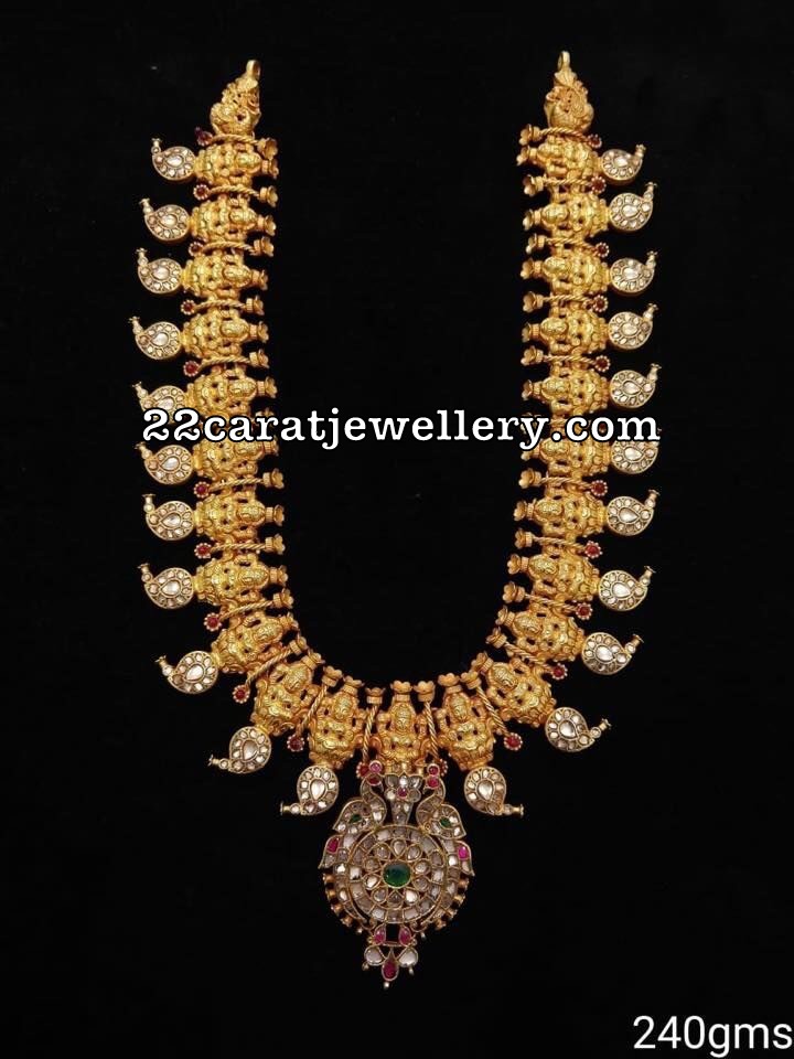Lakshmi Mango Haram 240 Grams - Jewellery Designs