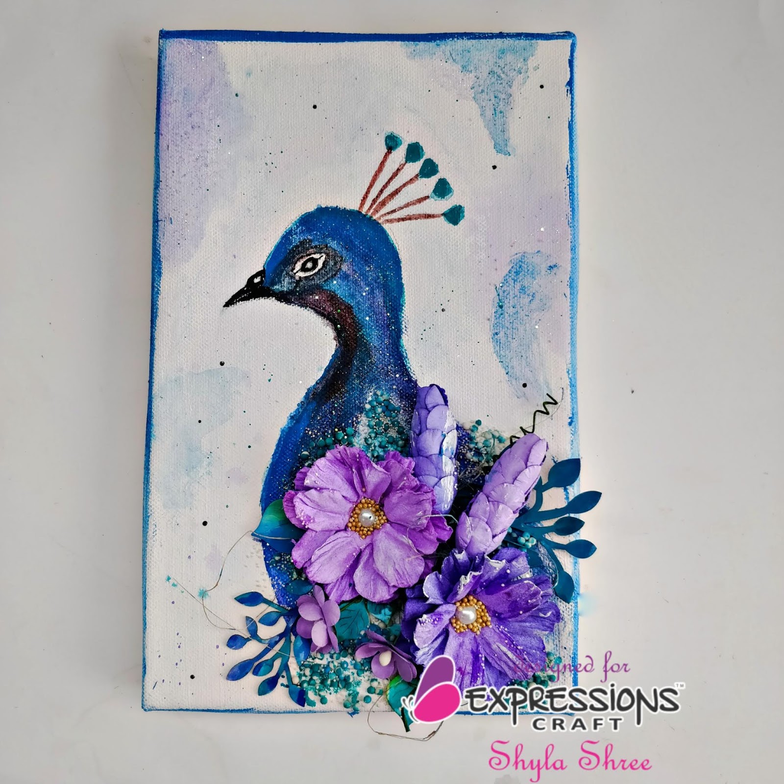 Expressions Craft: Peacock painting tutorial with chalk paints