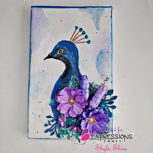 Expressions Craft: Peacock painting tutorial with chalk paints