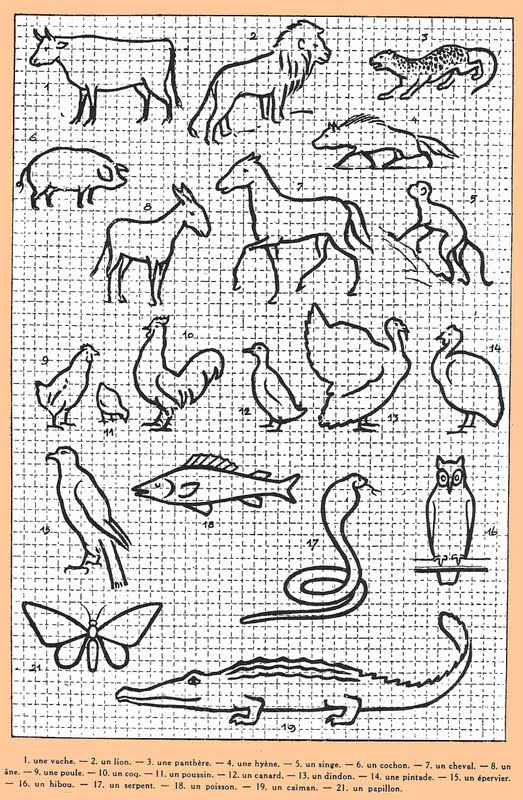 Dessin sur quadrillage - Cours préparatoire