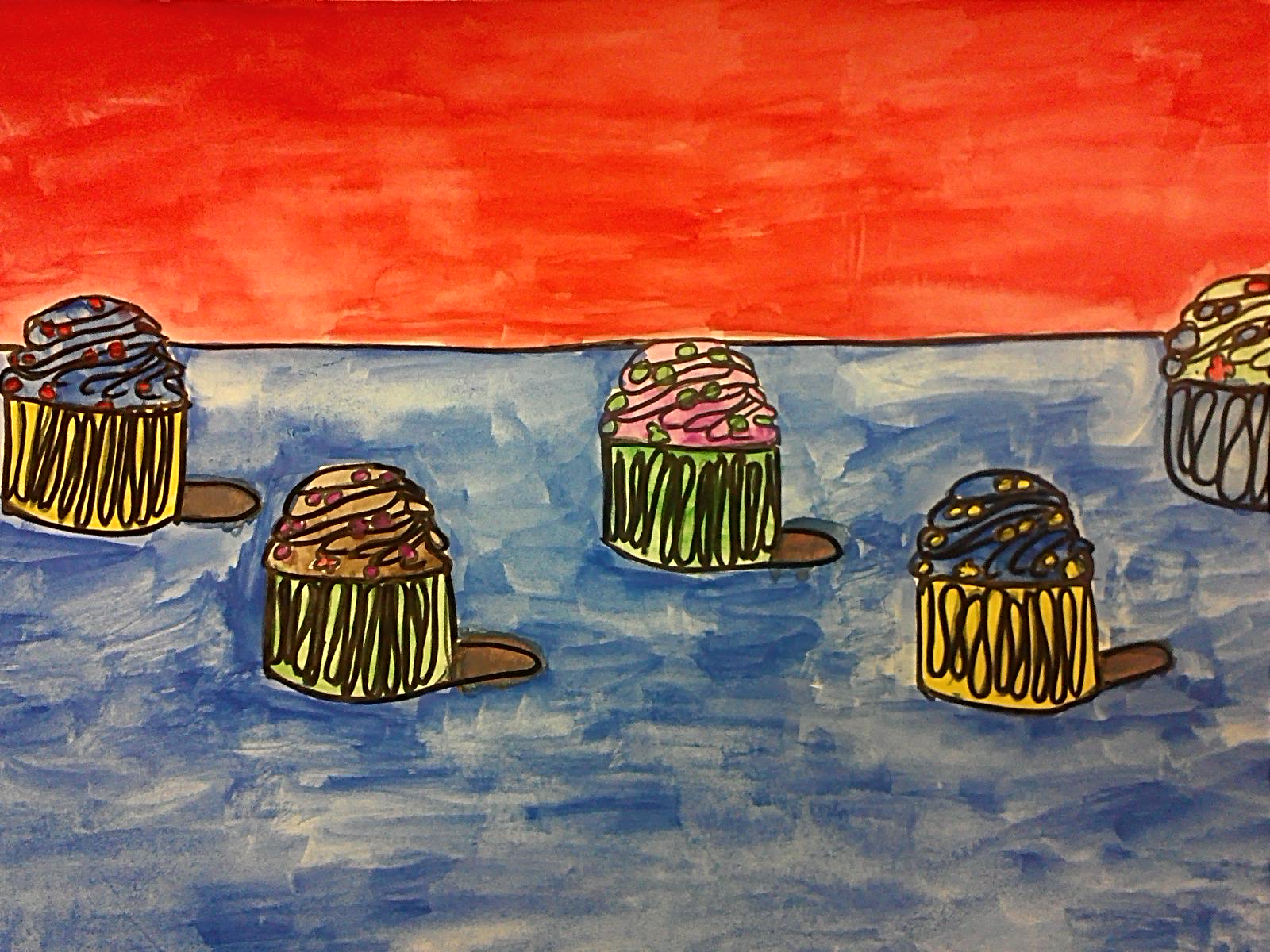 Crazy Busy Art Room: Wayne Thiebaud Cupcakes