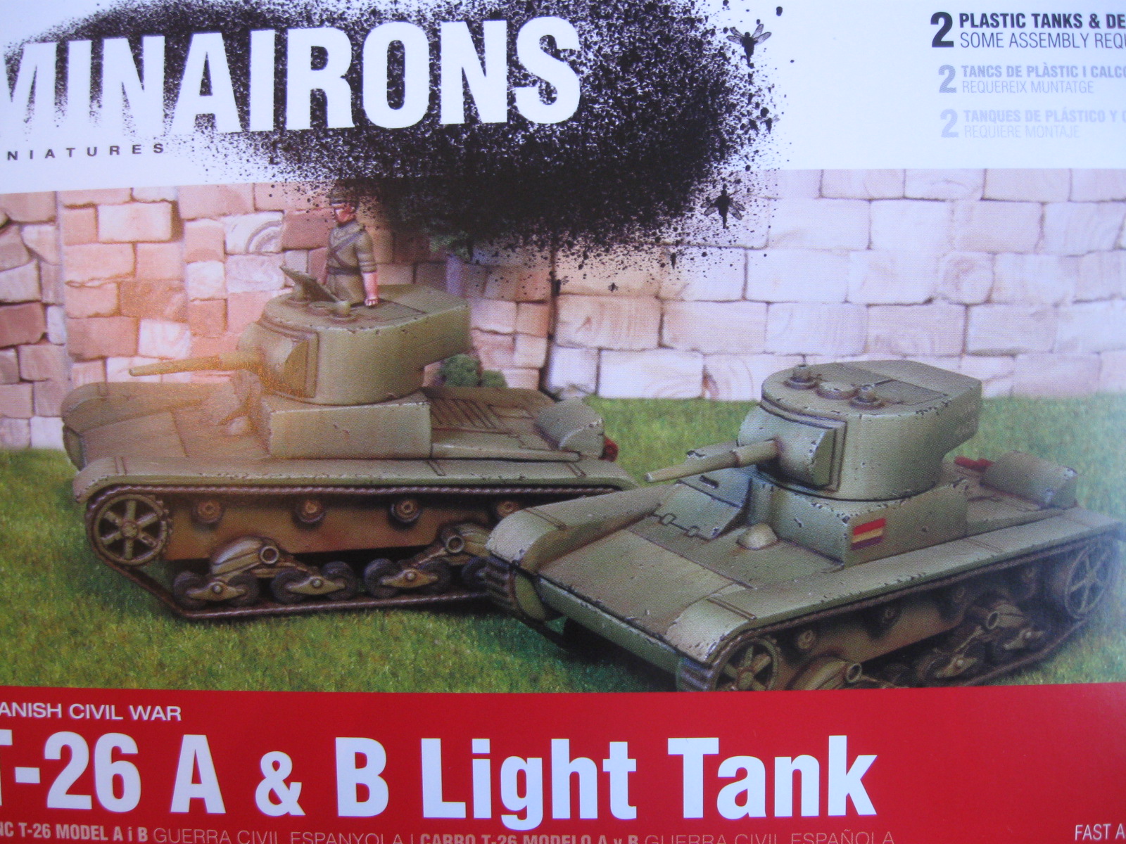 Wargame News and Terrain: Minairons Miniatures: T-26 Tank Plastic Boxed ...