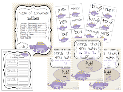 Suffixes Literacy Station { FREEBIE } - Hello Sandy Patterson