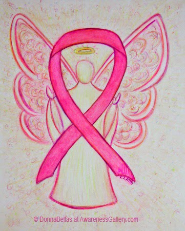 Awareness Angels Art Project: Breast Cancer Pink Awareness Ribbon Angel