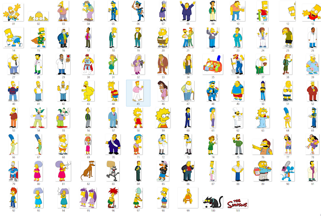 100 Personajes Simpsons – Papeles Digitales Gratis