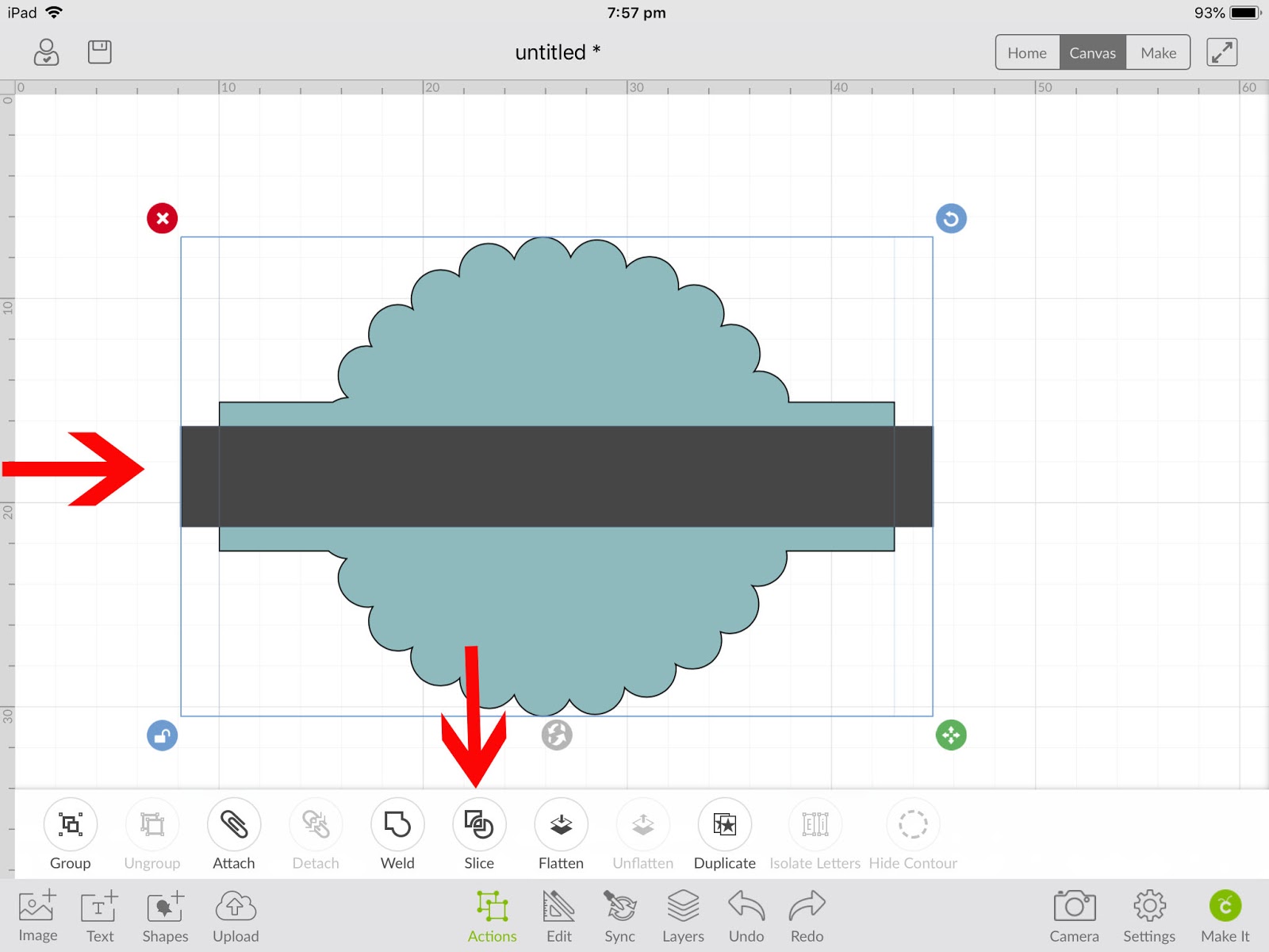 Split monogram design in Cricut design space mobile app | Design Bundles
