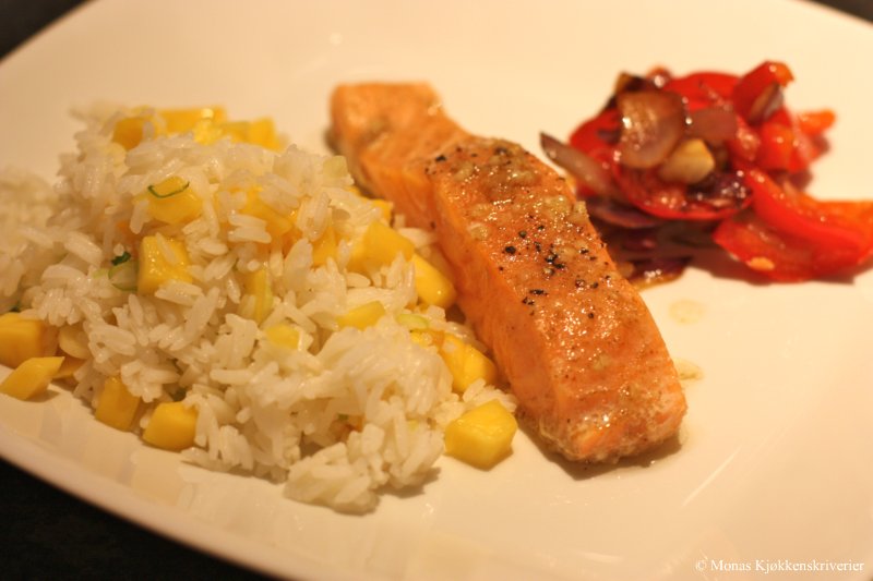 Monas Kjøkkenskriverier: Indisk laks med mango-ris