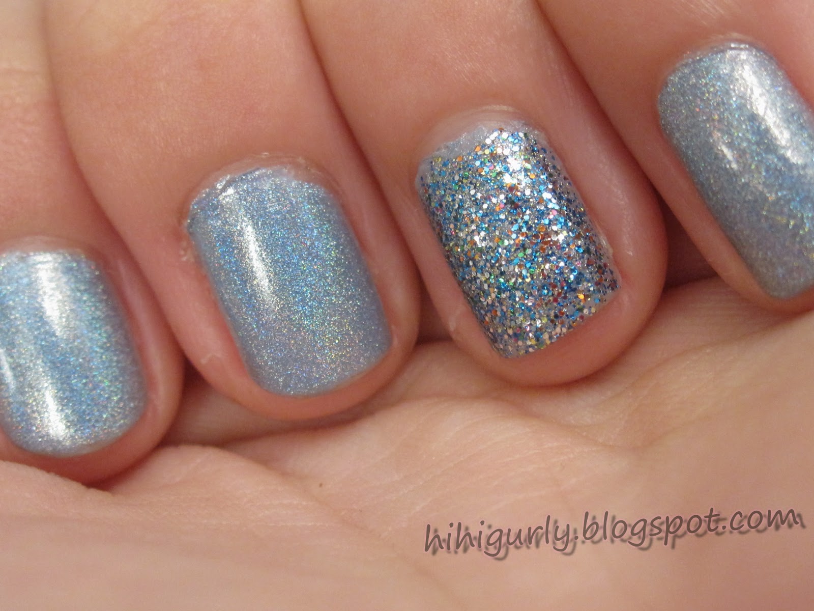Lovely Little Things: holo-ey nubby mis-matched hands...