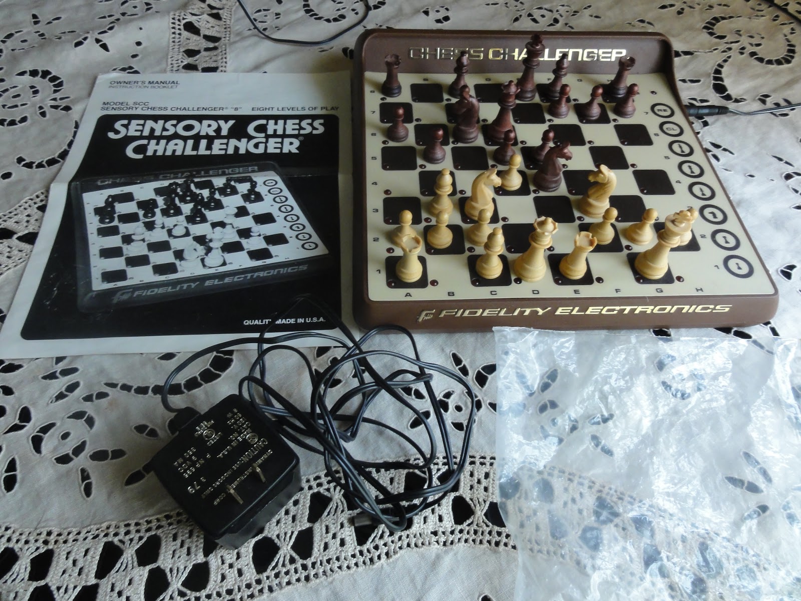 Milady and my dedicated chess computers: Sensory Chess Challenger 8