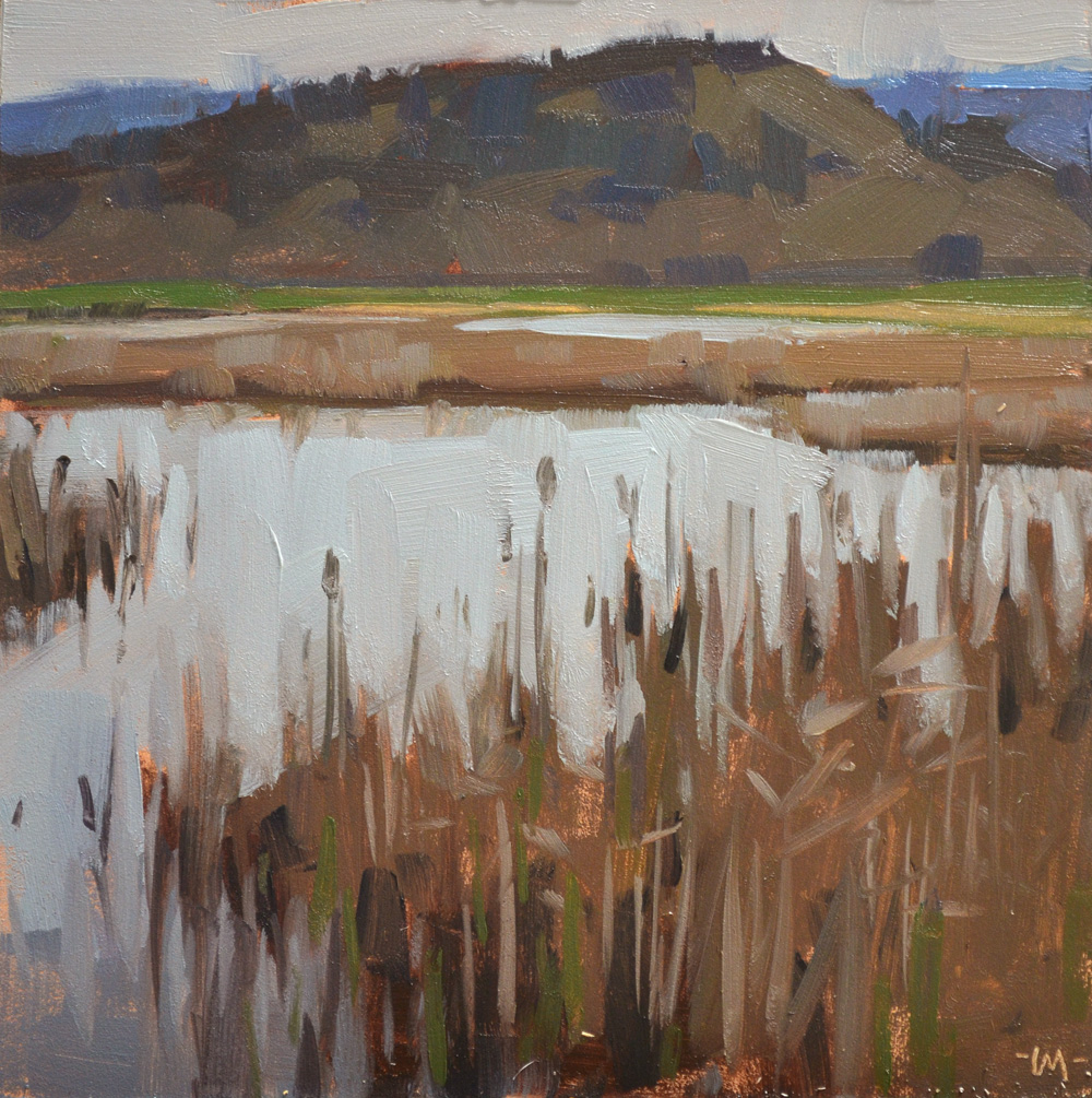 Carol Marine's Painting a Day: Oregon Marsh, Early Spring