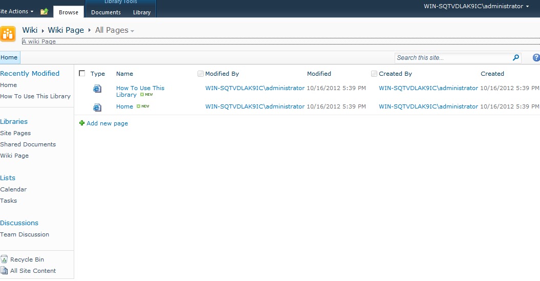 Share the Point: Create and Edit a Wiki in SharePoint Foundation