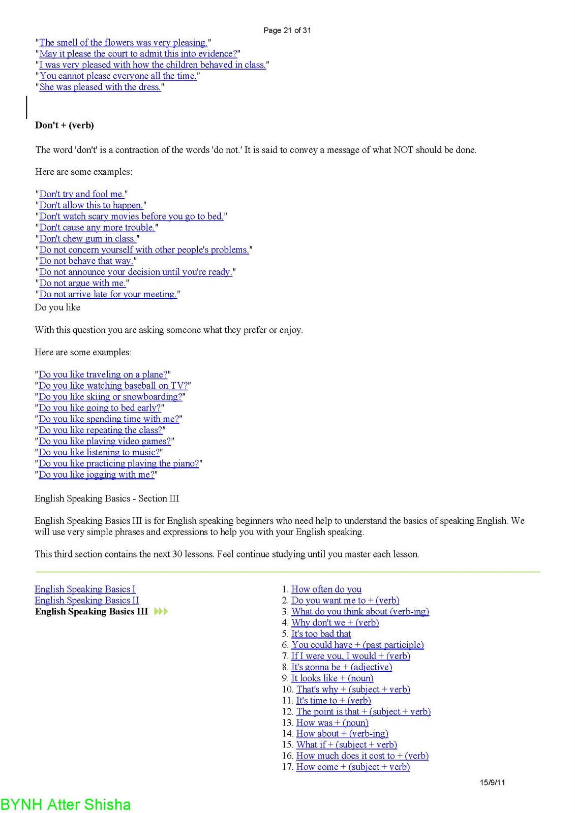 ATTER SHISHA - عطر شیشہ.MANSEHRA : English Speaking Basics