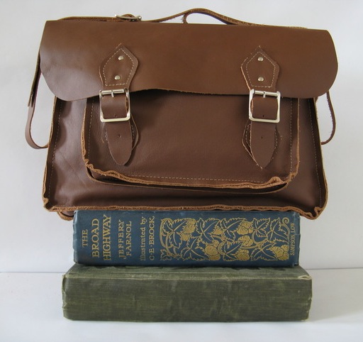 I Love Handmade: Soft Brown Leather Satchel by Hold On To Your Handbag