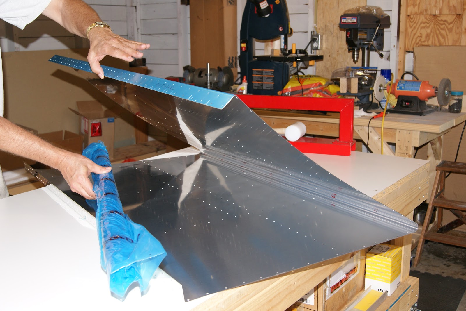 DOG Aviation John's RV-12 Blog: Dimpling Stabilator Skins