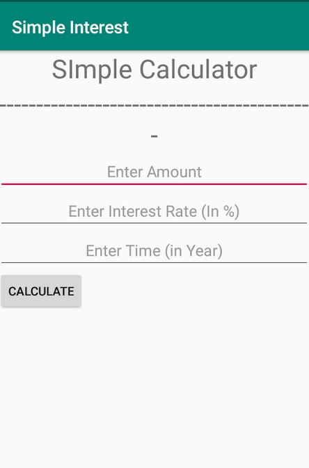 Calculate Simple Interest in Android App ~ Computer Languages (clcoding)