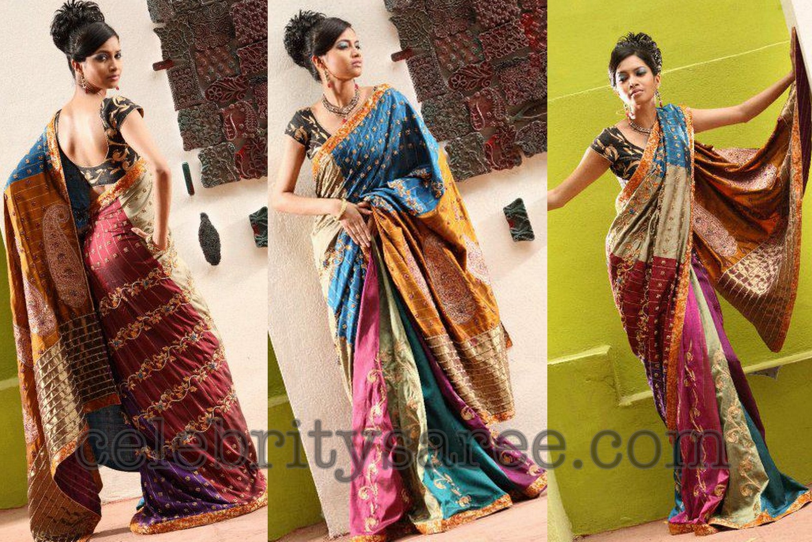 Kanchi Silk Designer Saree with Heavy Work - Saree Blouse Patterns