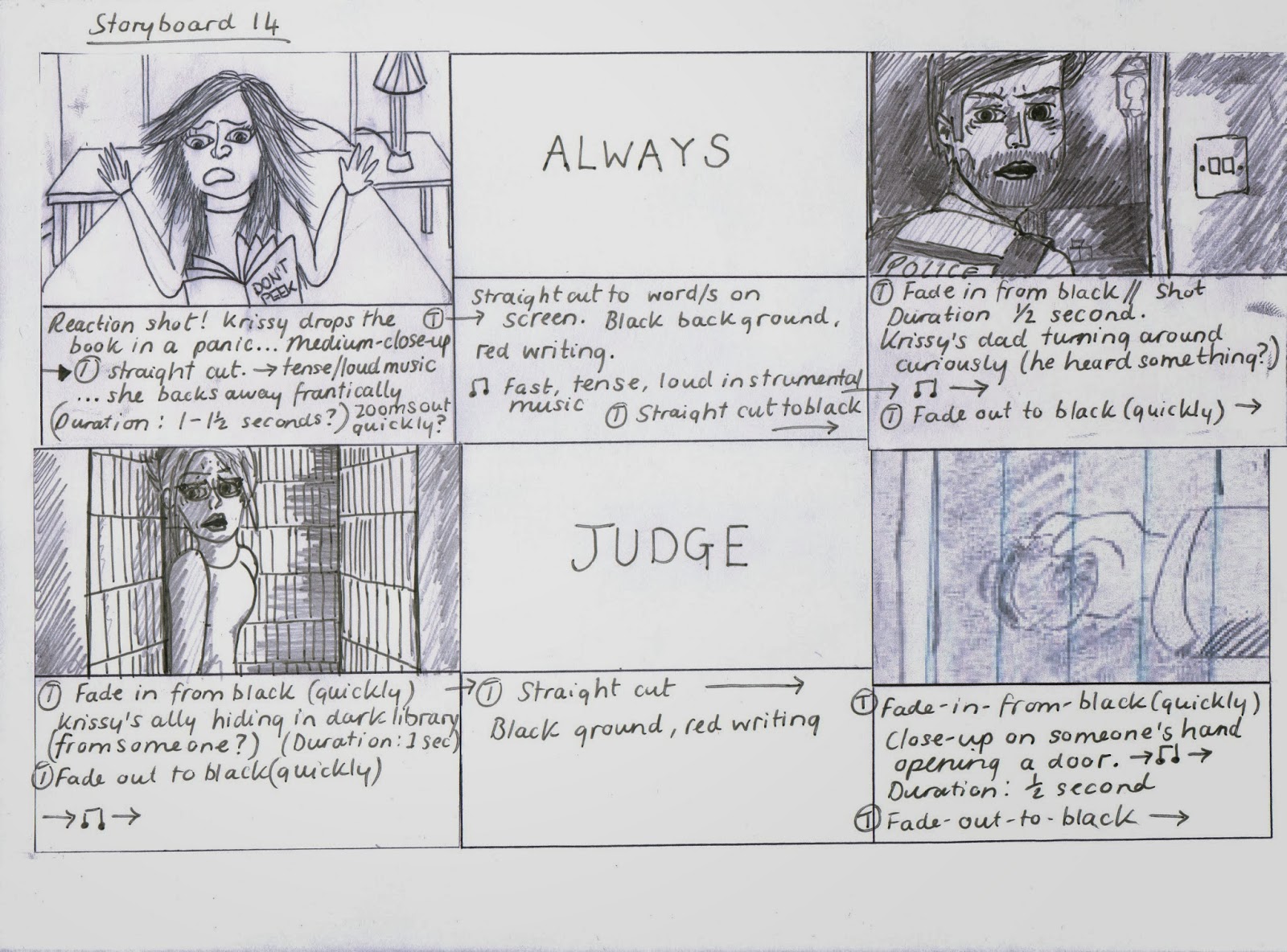 A2 Media Studies: DON'T PEEK: Horror Film Storyboard