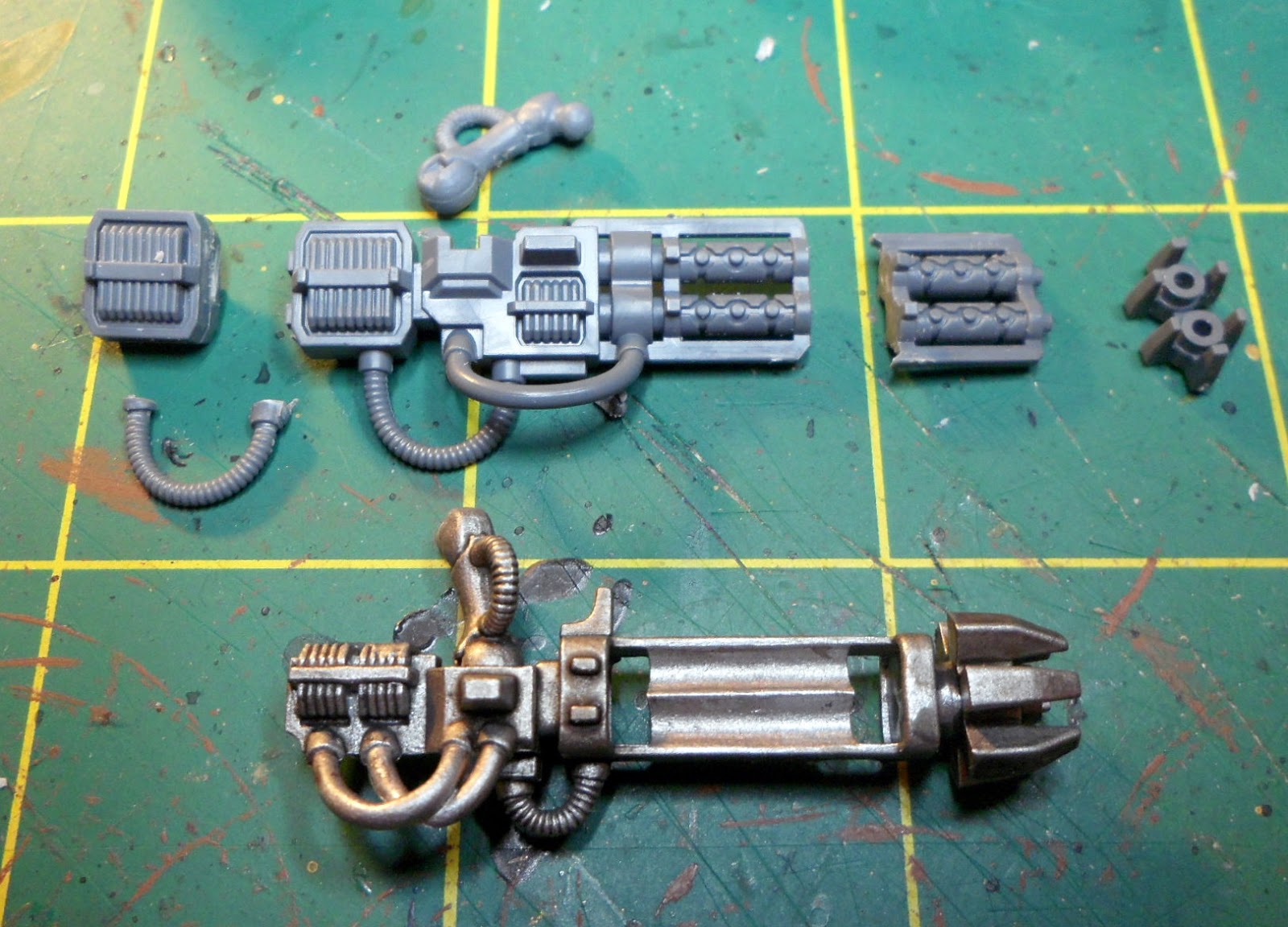 WeeMen: Necron Heavy Gauss Cannon - Conversion from spare Tomb Blade Bits