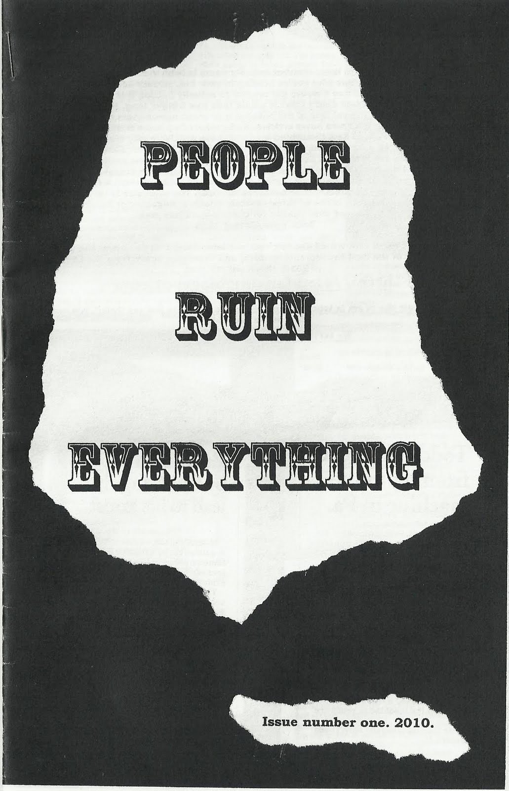MAJOR MALFUNCTION: Review : People Ruin Everything # 1 (Fanzine)