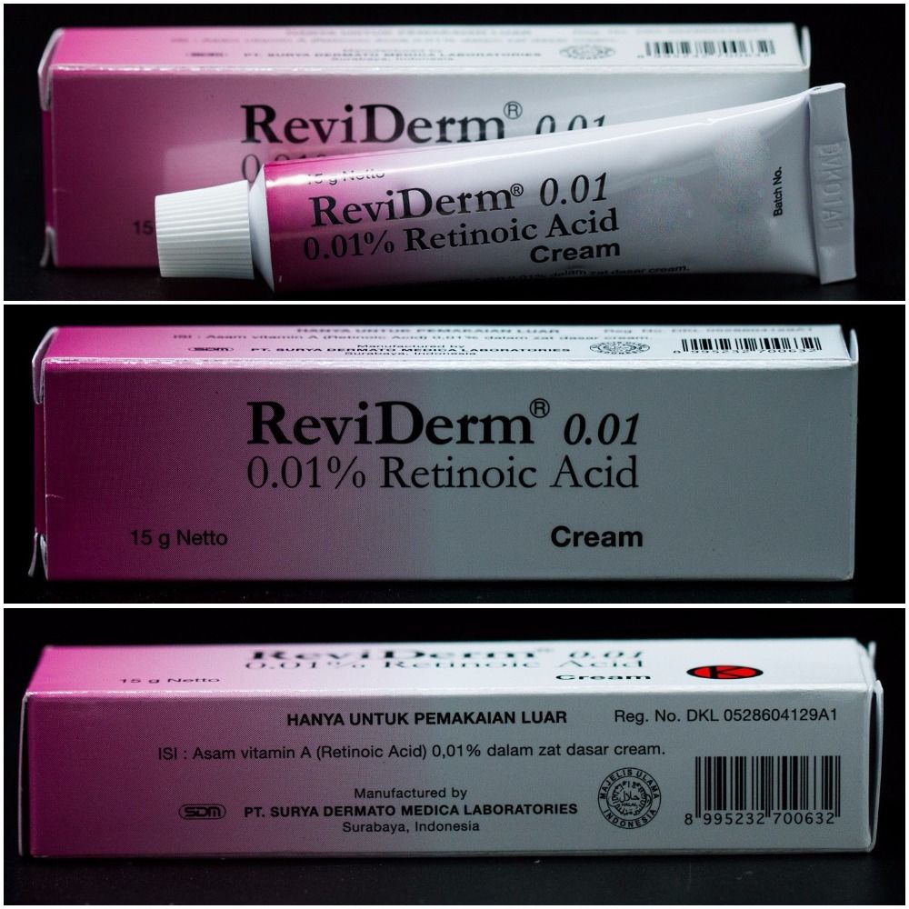 Reviderm 0.01% Retinoic Acid Cream Fine Lines Acne Wrinkles - Healthy Skin