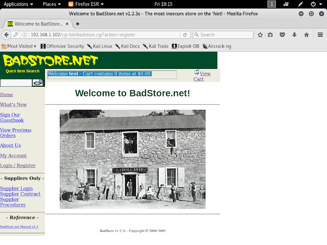 Badstore Vulnerabilities