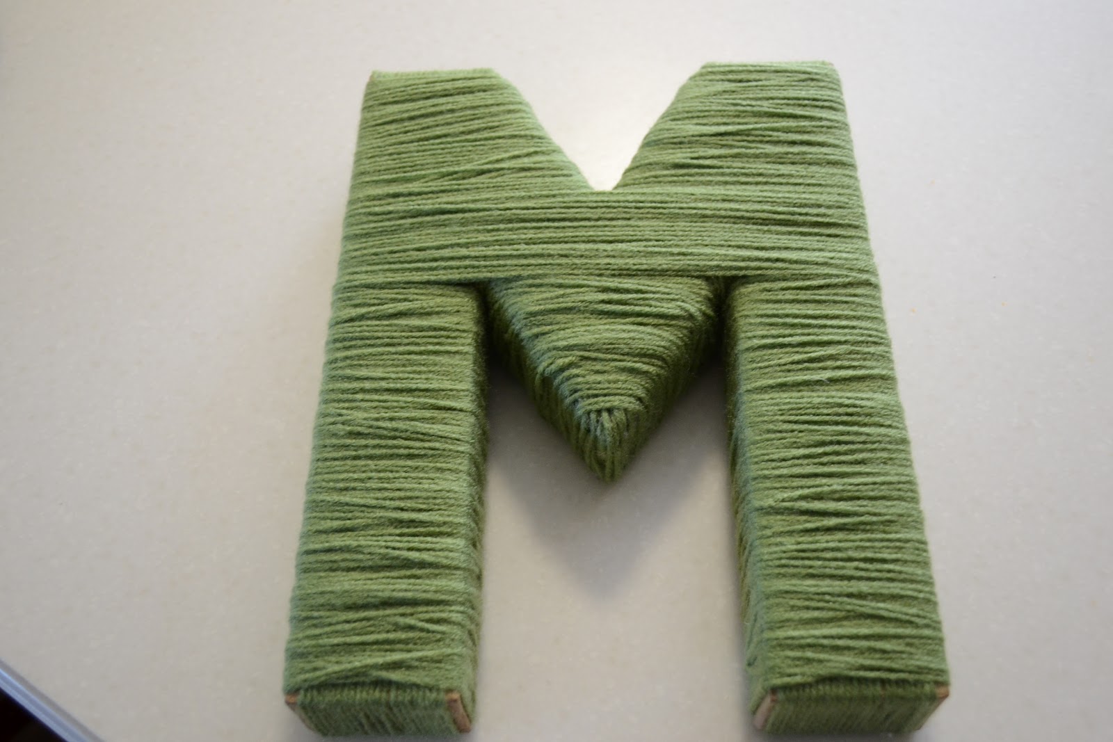 The Crazy Chaotic House: Craft Time.....Yarn Wrapped Letter.