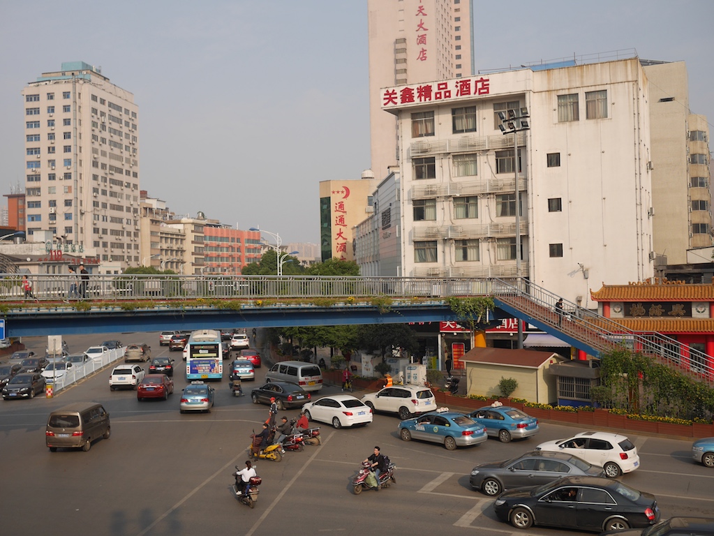 Looking Down at an Intersection Near the Changsha Railway Station ... Looking Down at an Intersection Near the Changsha Railway Station ...