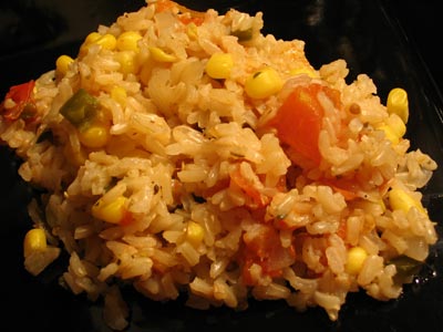 Tomato Brown Rice and Corn | Lisa's Kitchen | Vegetarian Recipes ...