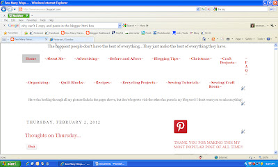 Sew Many Ways...: Blog Buddy...How To Add Your Follow Me Pinterest Button