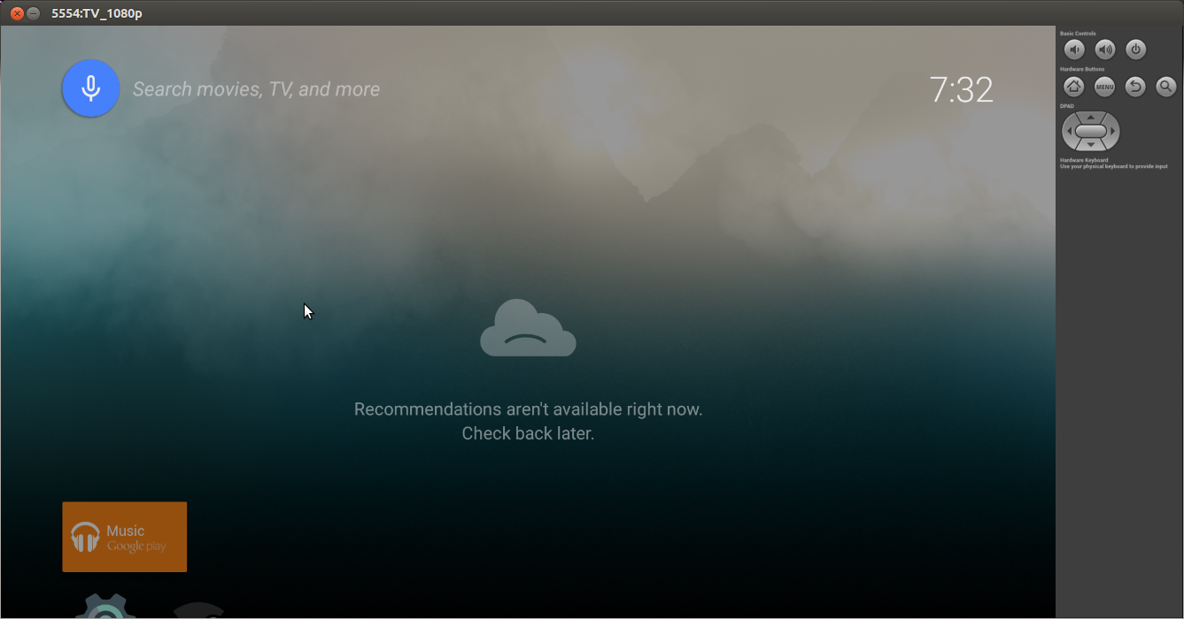 Android TV Emulator 사용기