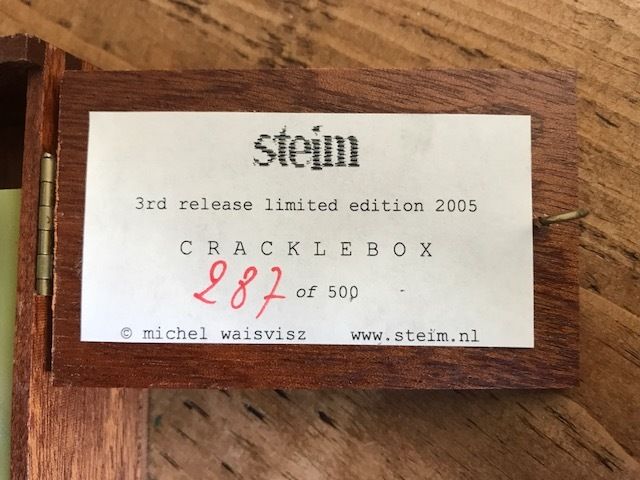 MATRIXSYNTH: STEIM Cracklebox | 2005 edition #287 of 500