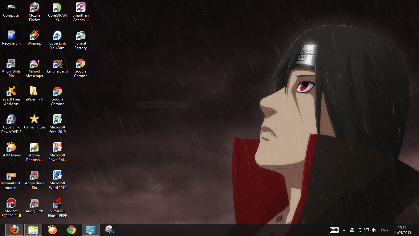 MIGHY THEMES: Itachi Uchiha Desktop theme Pack