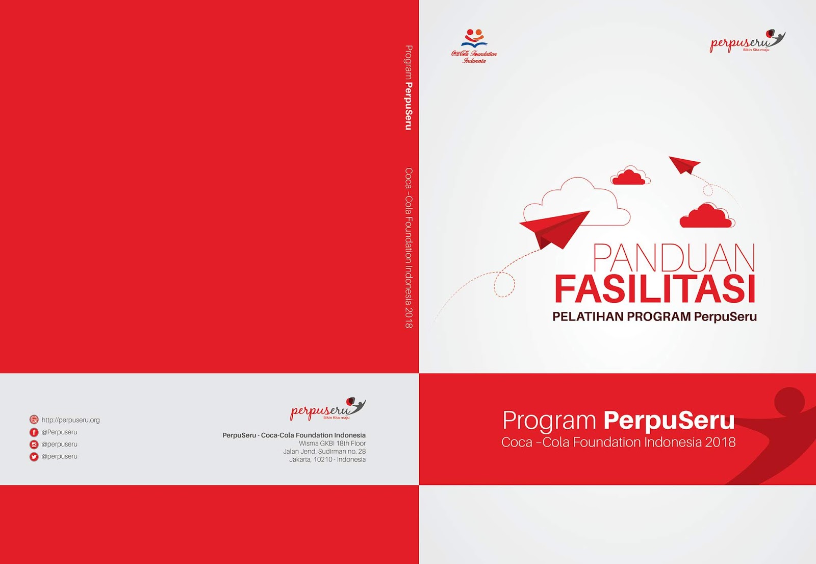 Layout Buku dan desain cover buku Program PerpuSeru (Coca-Cola Foundation)