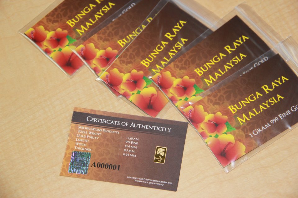 KEDAI EMAS ONLINE: 1 GRAM GOLD BAR BUNGA RAYA GSR