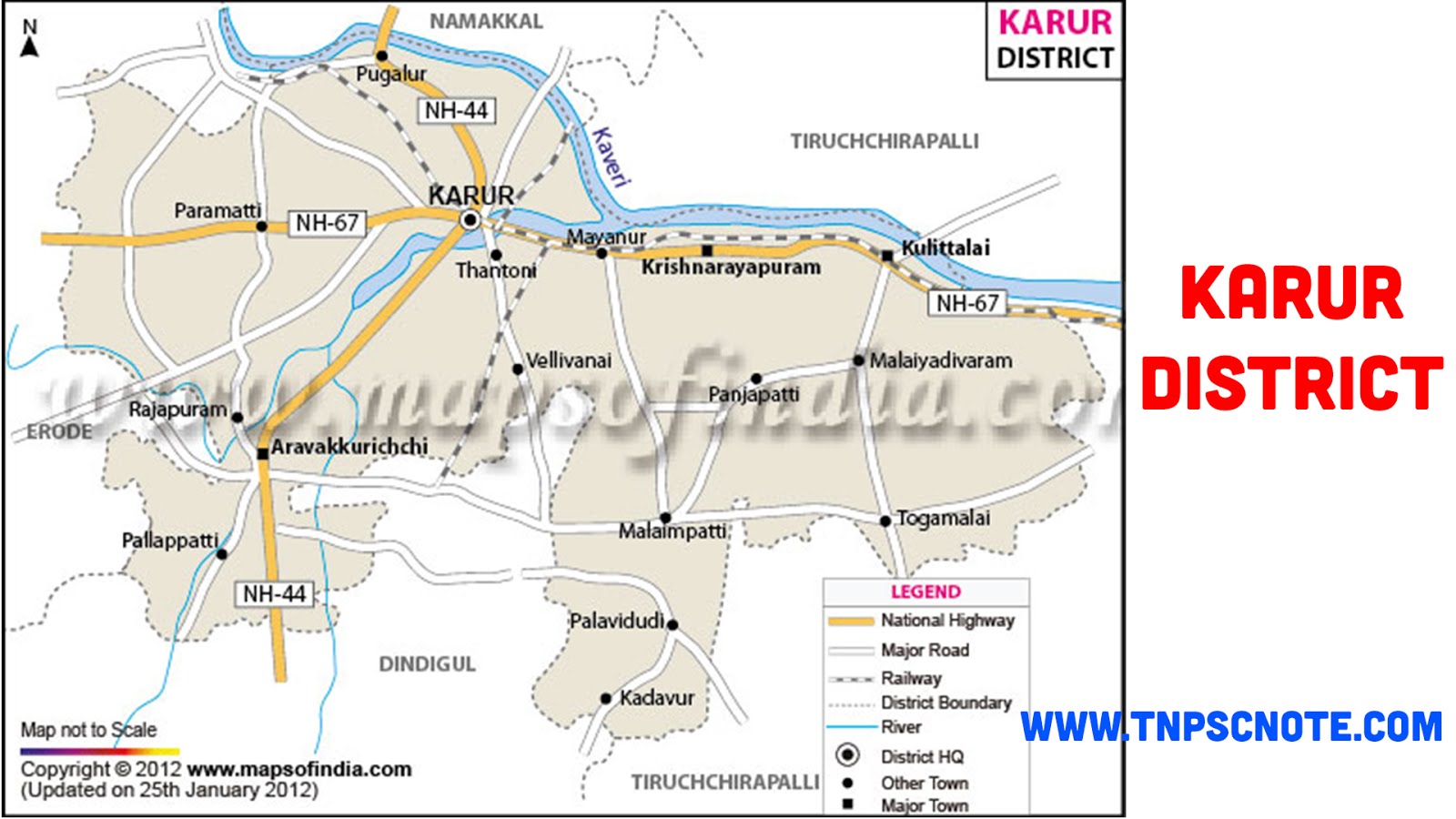 Karur District Information, Boundaries and History from Shankar IAS Academy