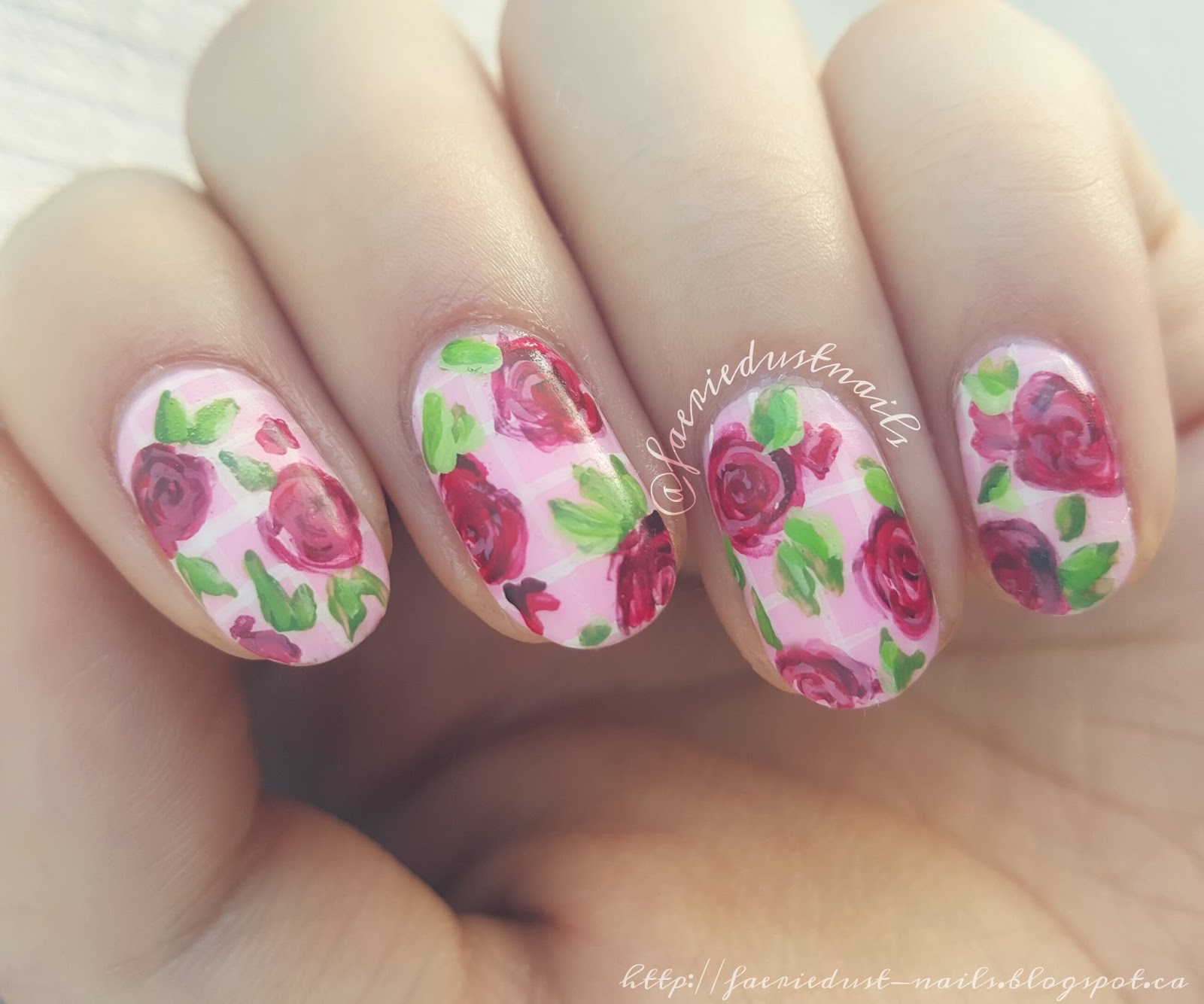 FaerieDust Nails: Quick NOTW Update: Matte Vintage Roses