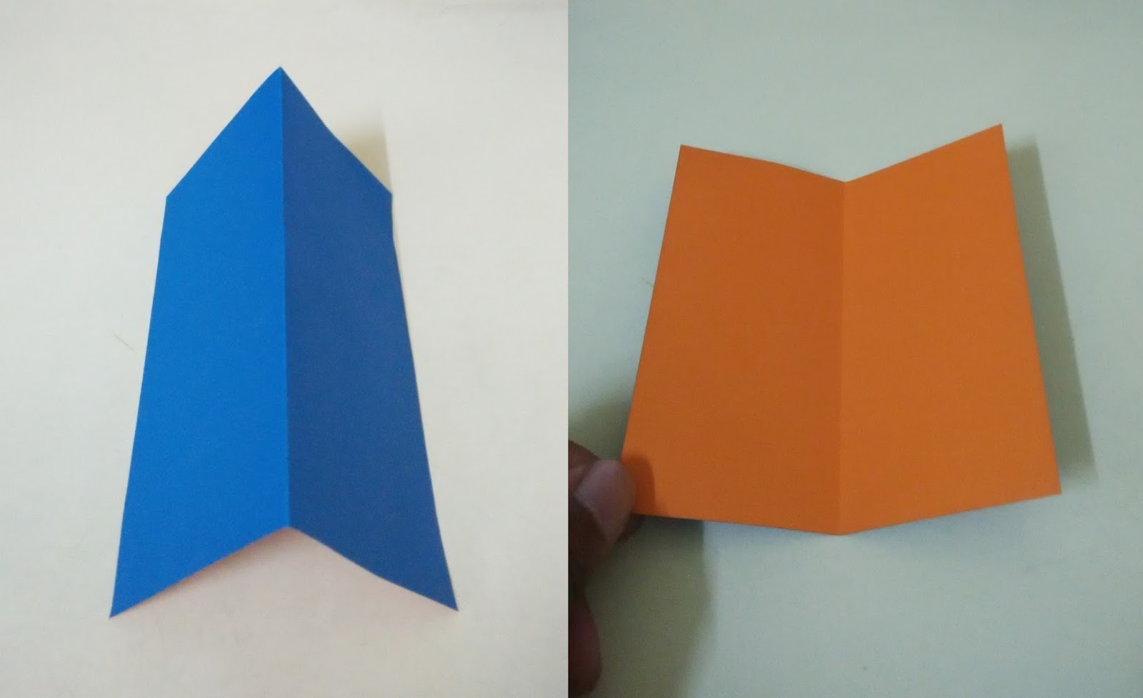 Dunia Origami: Lipatan Asas : Valley Fold dan Mountain Fold