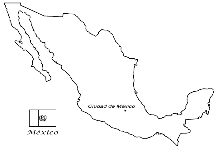 Mapa de mexico sin division politica - Imagui