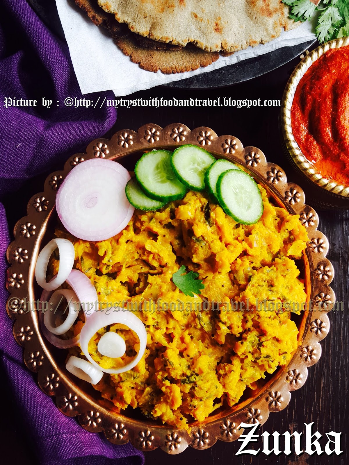 My Tryst With Food And Travel: Zunka Bhakar Recipe / Jhunka Recipe ...