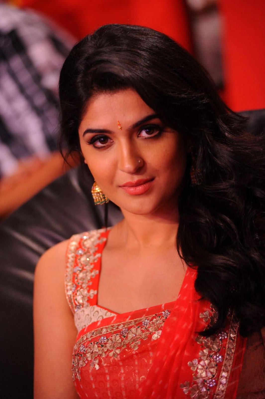 Actress Deeksha Seth at Rebel Audio Launch Saree Stills