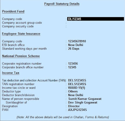 Enabling Payroll Statutory Features in Tally.ERP9 - Tally Knowledge