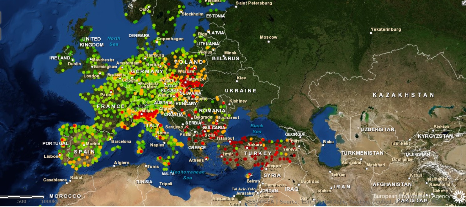 GeoScienze: Mappa interattiva delle concentrazioni medie annuali di ...