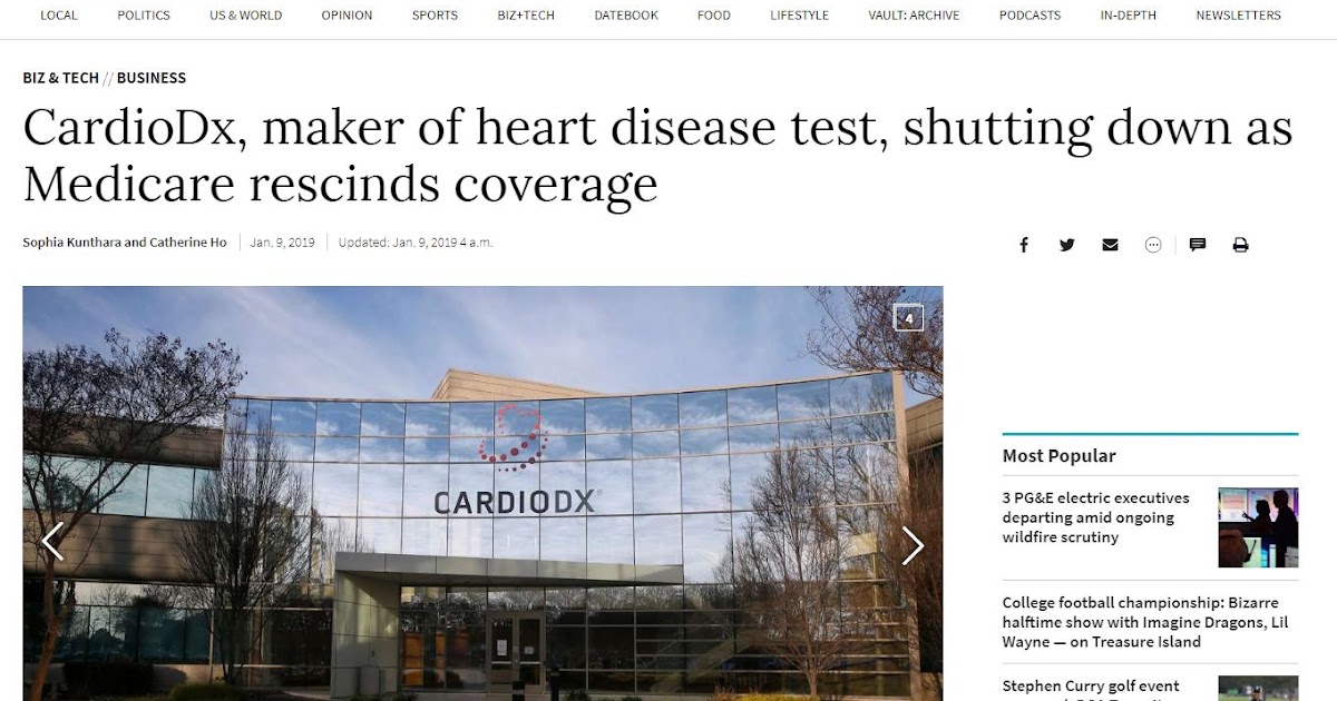 Discoveries in Health Policy: Very Brief Blog: CardioDx Shuts Down