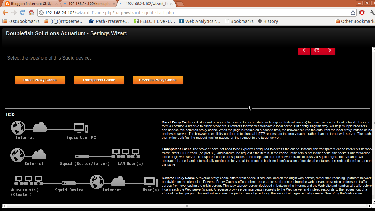 fraterneo GNU/Linux: Instalar Aquarium GUI para Squid Proxy en Fedora